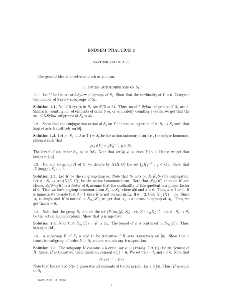 2 Endsem Practice Sol (68202) | PDF