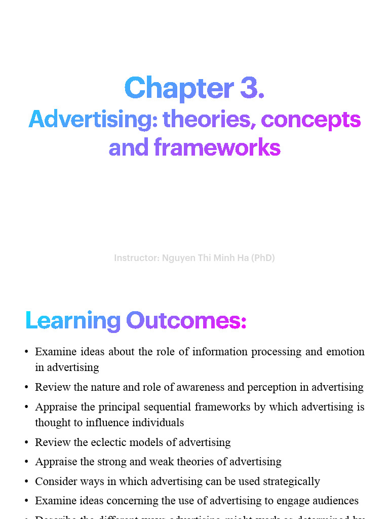 Chapter 3. Creative Advertising - Theories - Concepts and Frameworks | PDF