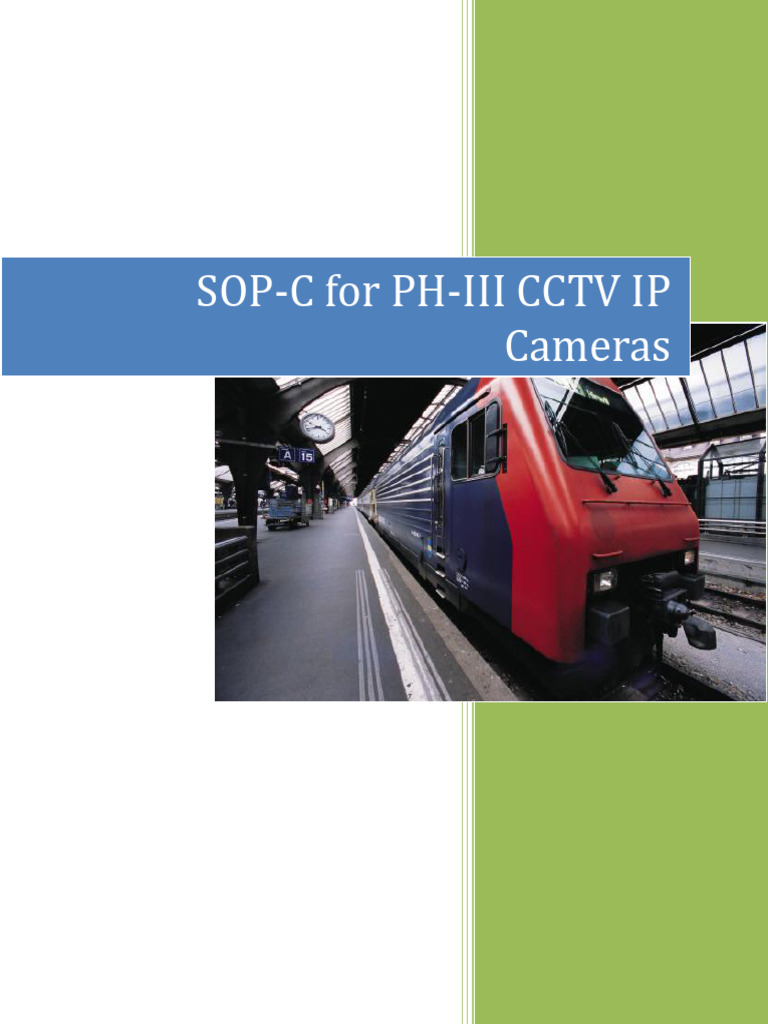 SOP for PH-III CCTV Camera Maintenance | PDF | Closed Circuit ...