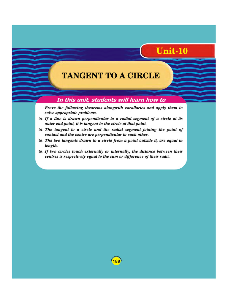 10th Math Chapter 10 | PDF