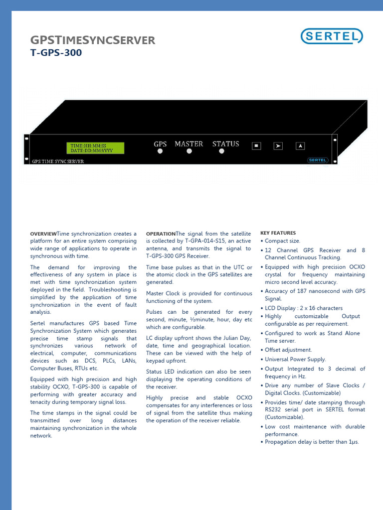 Gps Time Synchronization System Pdf