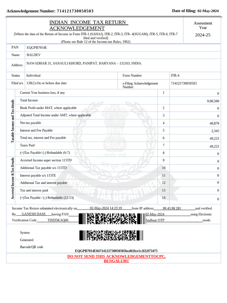 Itr 24-25 Business | PDF