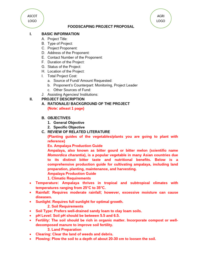 Foodscaping Project Proposal | PDF | Soil | Sowing