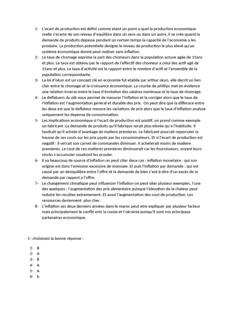 Devoir TD 2 Macro | PDF