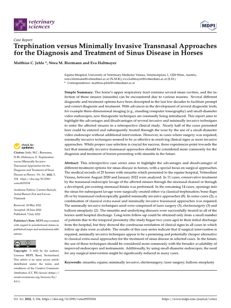 Jehle 2022 Trephination Versus Minimally Invas | PDF