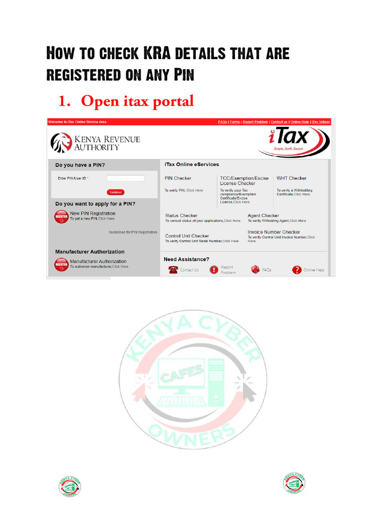 How To Check KRA Details That Are Registered On Any Pin | PDF