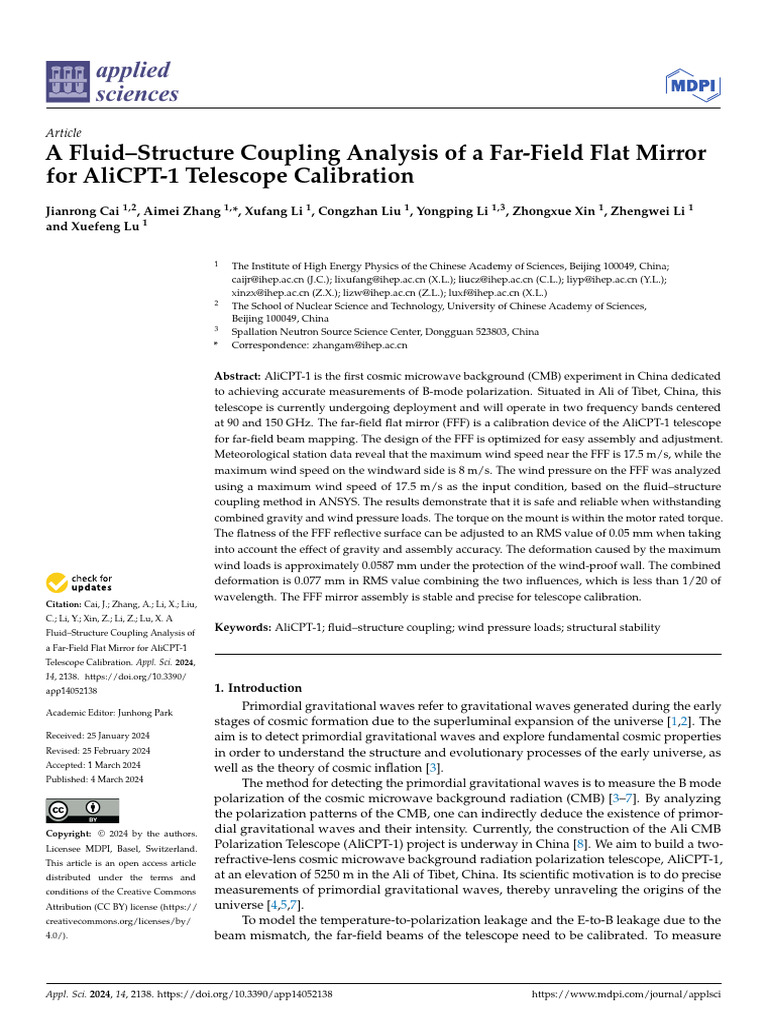 A Fluid-Structure Coupling Analysis of a Far-Field | PDF