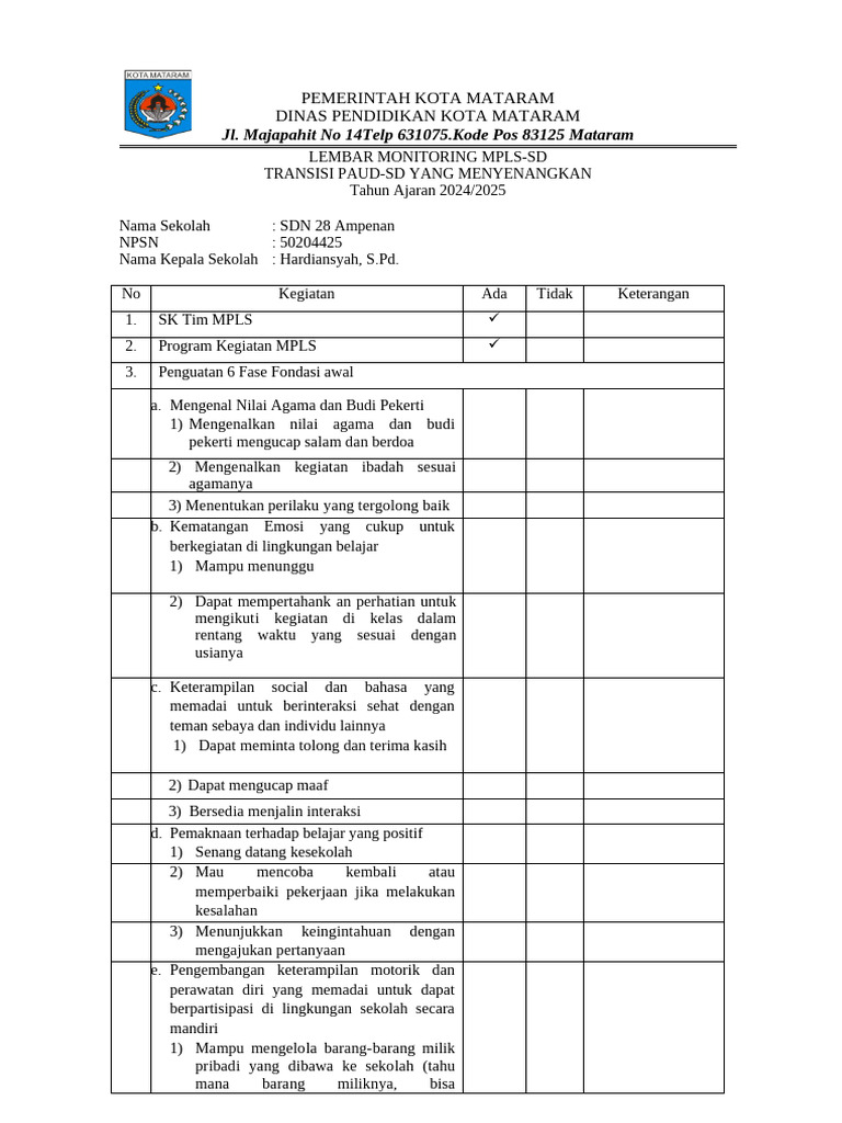 Instrumen Monitoring MPLS-1 | PDF