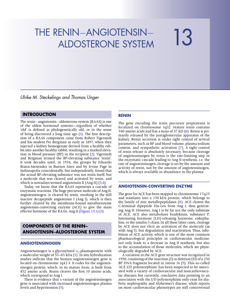 renin−angiotensin−aldosterone system RAAS | PDF