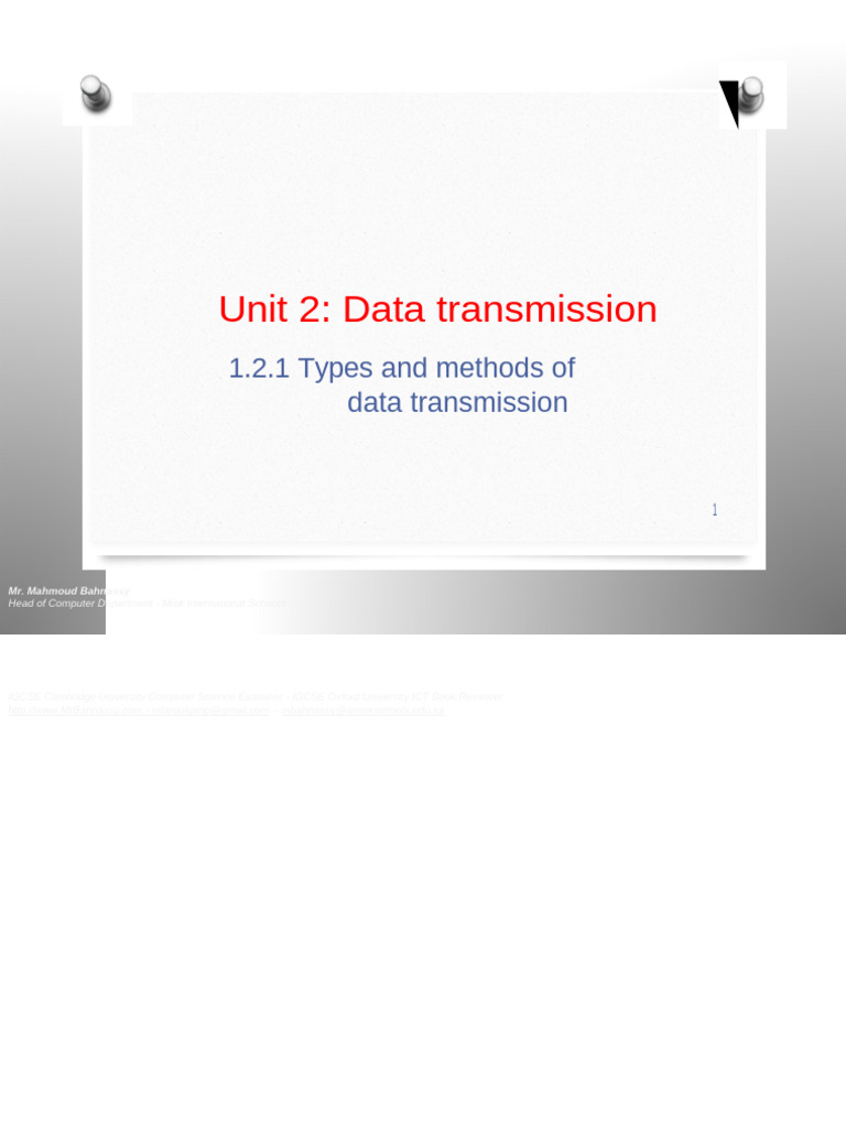 Unit 2 Types Data Transmission | PDF