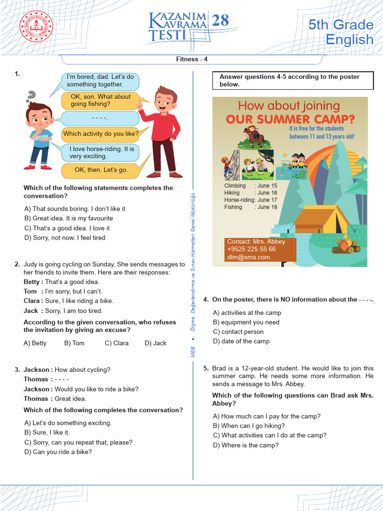 5th Grade English English | PDF
