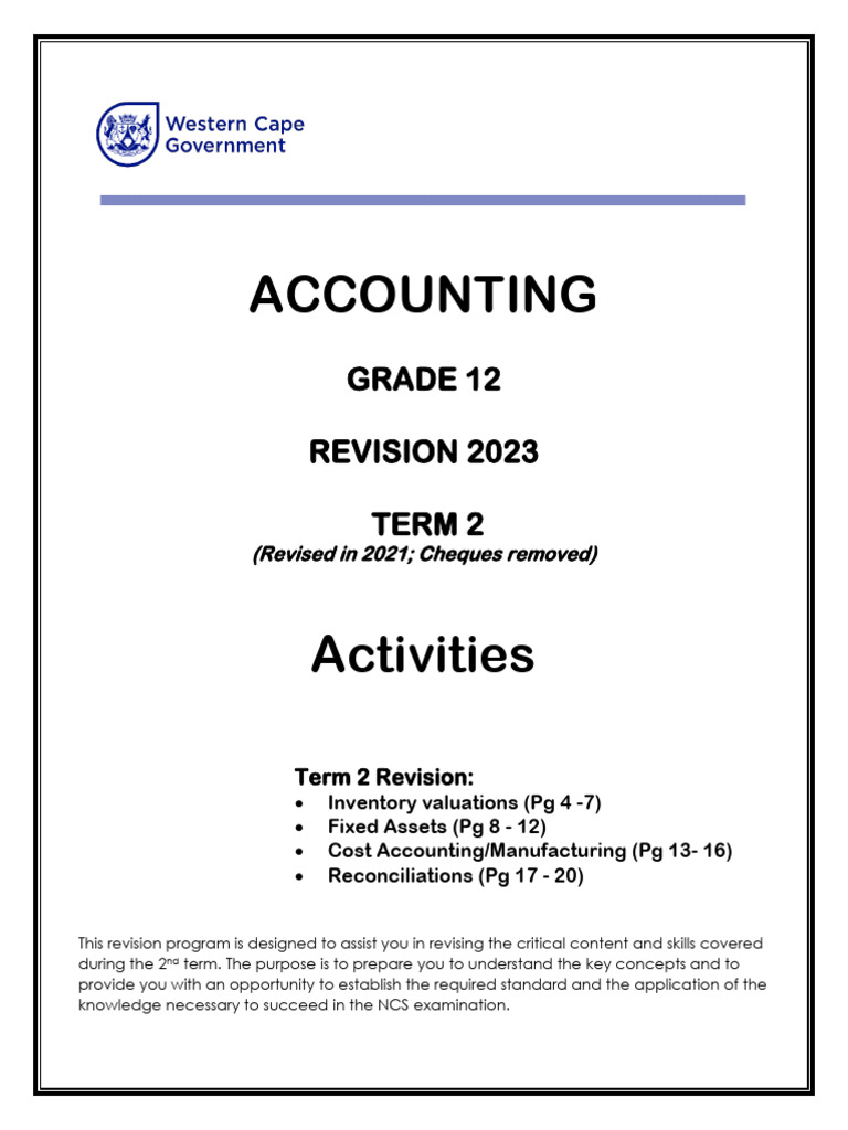 2023 Acc T2 Revision ACTIVITIES ENG Updated 2023 | PDF