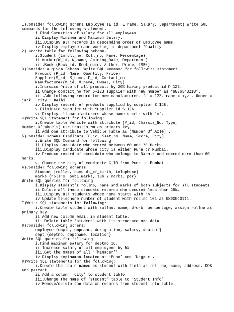 Database Queries | PDF