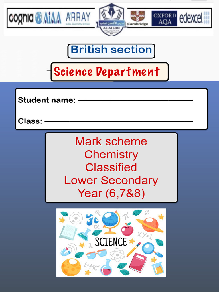 Chem Ms Classified Lower Secondary | PDF