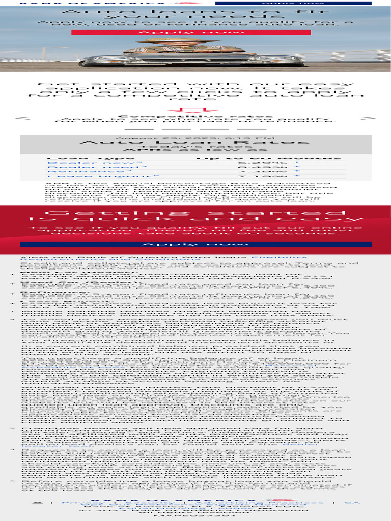 Bank of America Auto Loans | PDF