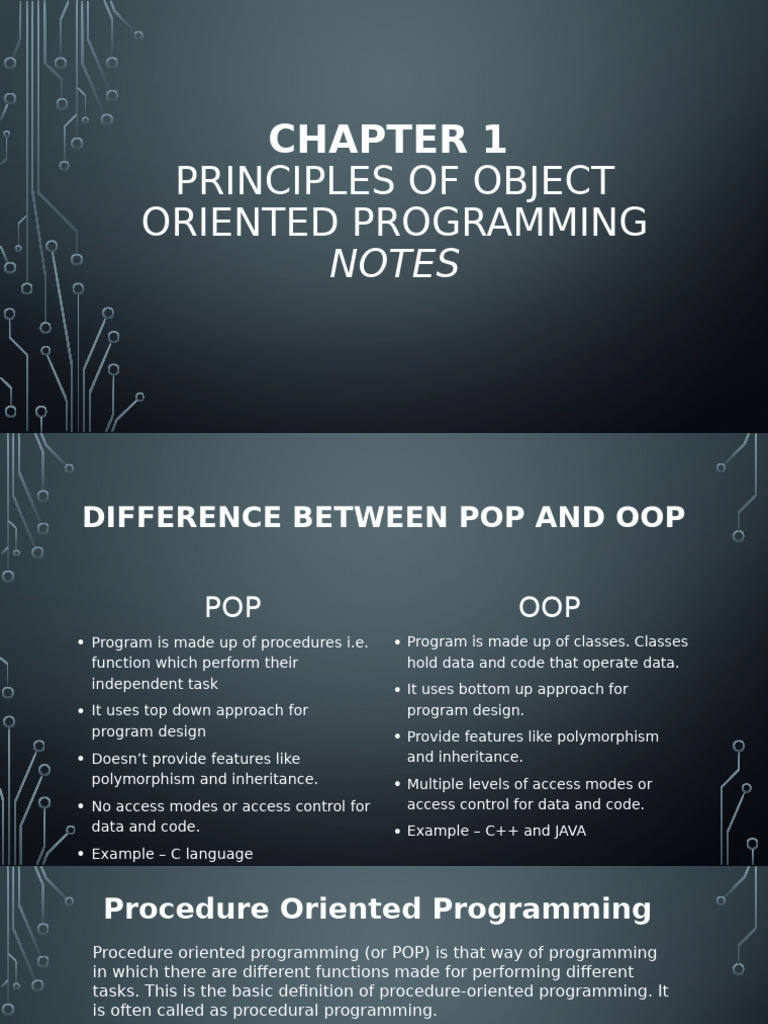 Chapter 1 | PDF | Object Oriented Programming | Class (Computer Programming)