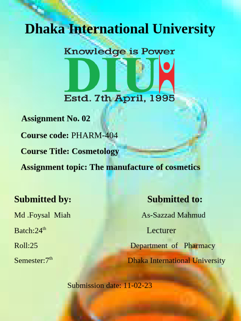 Cosmetology Cover Page | PDF