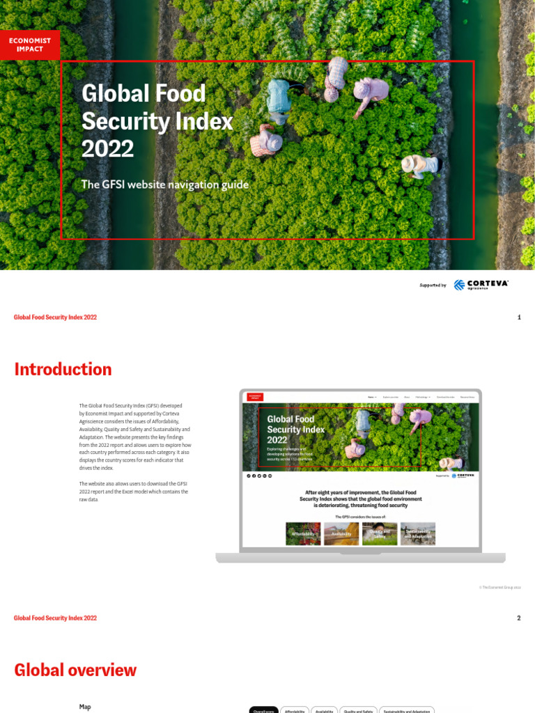 Economist Impact GFSI 2022 Website Navigation Guide Sep 2022 | PDF