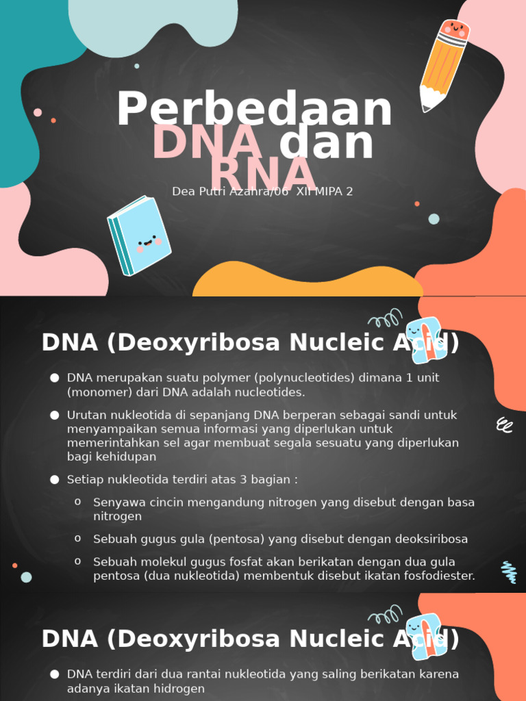 Biologi Perbedaan DNA Dan RNA | PDF