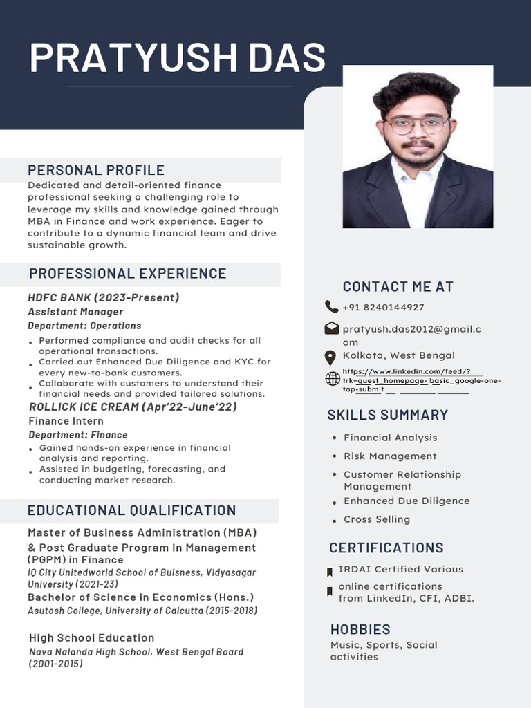 Pratyush Das CV | PDF