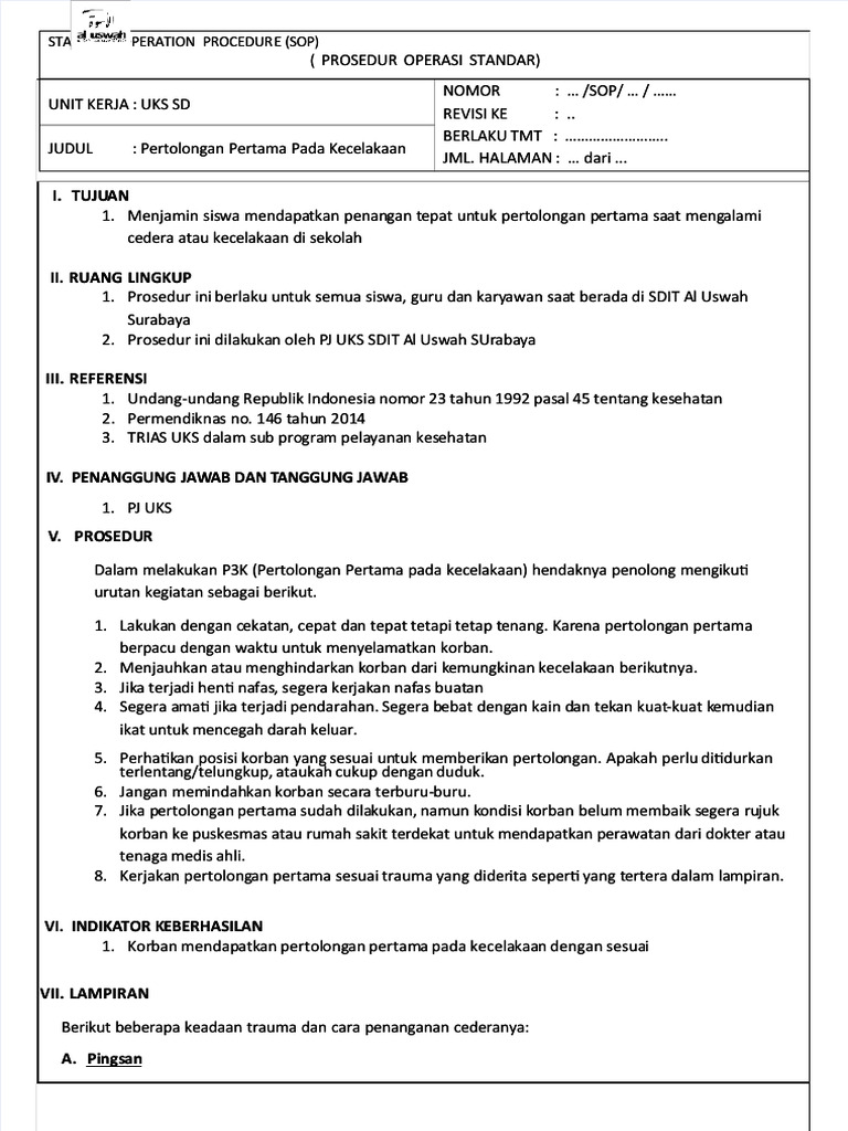 PDF Sop p3k Uks Compress | PDF