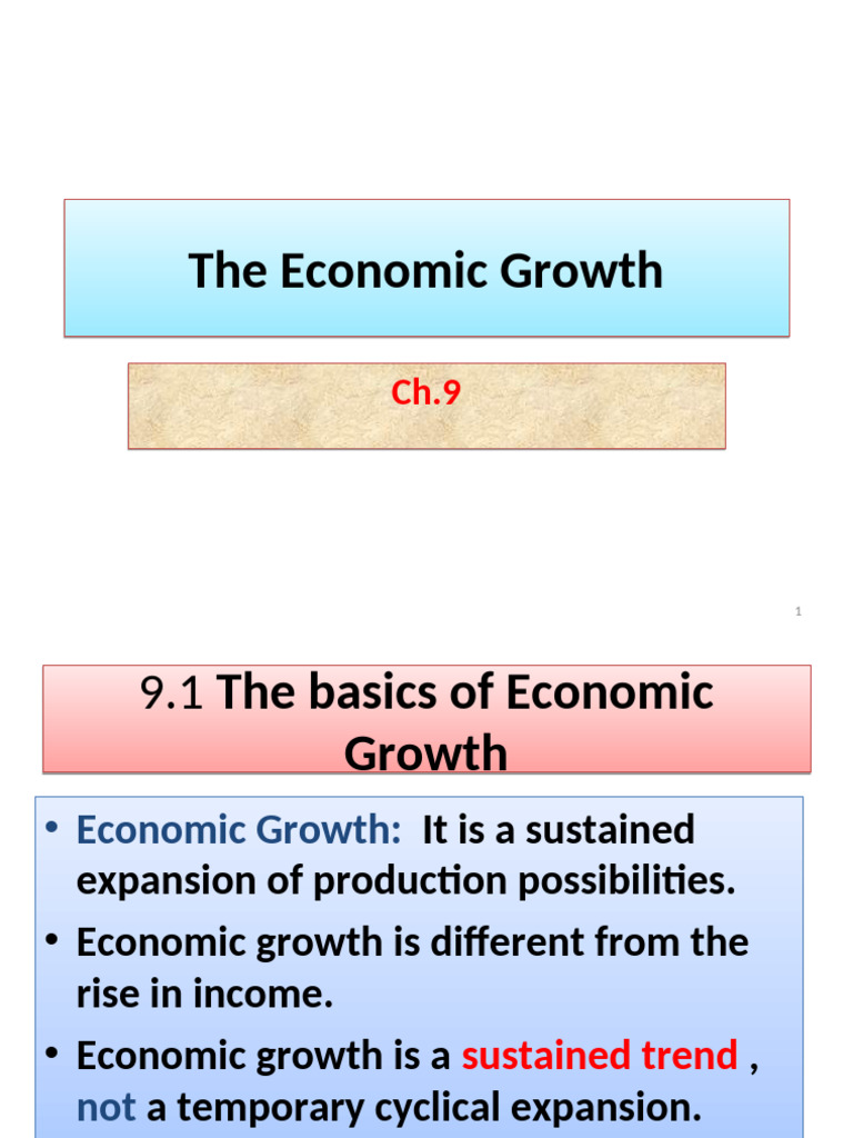 Ch9-Economic Growth | PDF