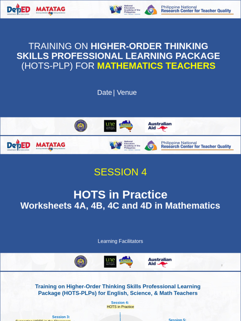 S4 - SD - HOTS in Practice (Math) | PDF