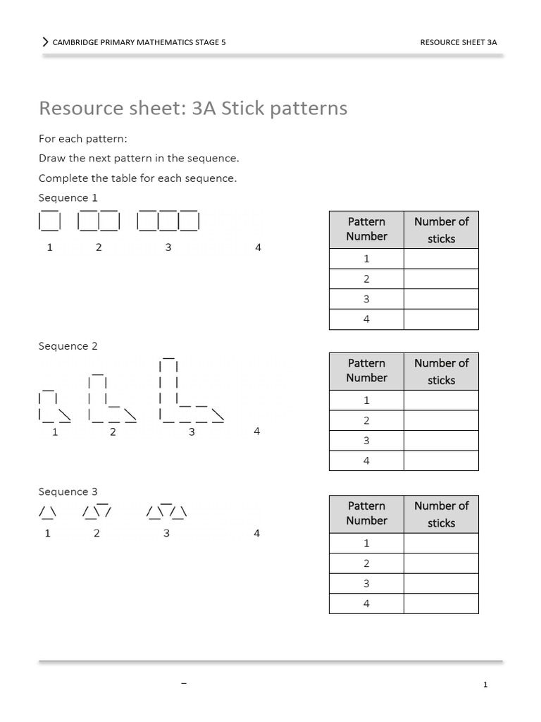 Prim Maths 5 2ed TR Resource 3a | PDF