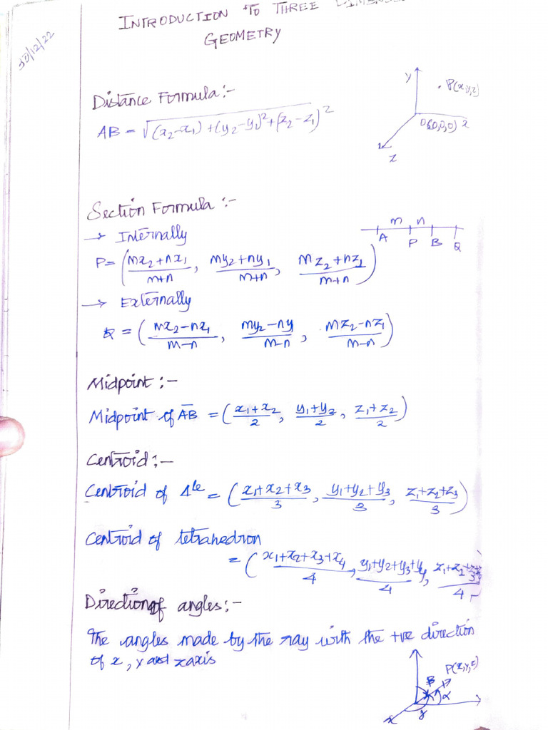 Intro To 3d Geometry | PDF