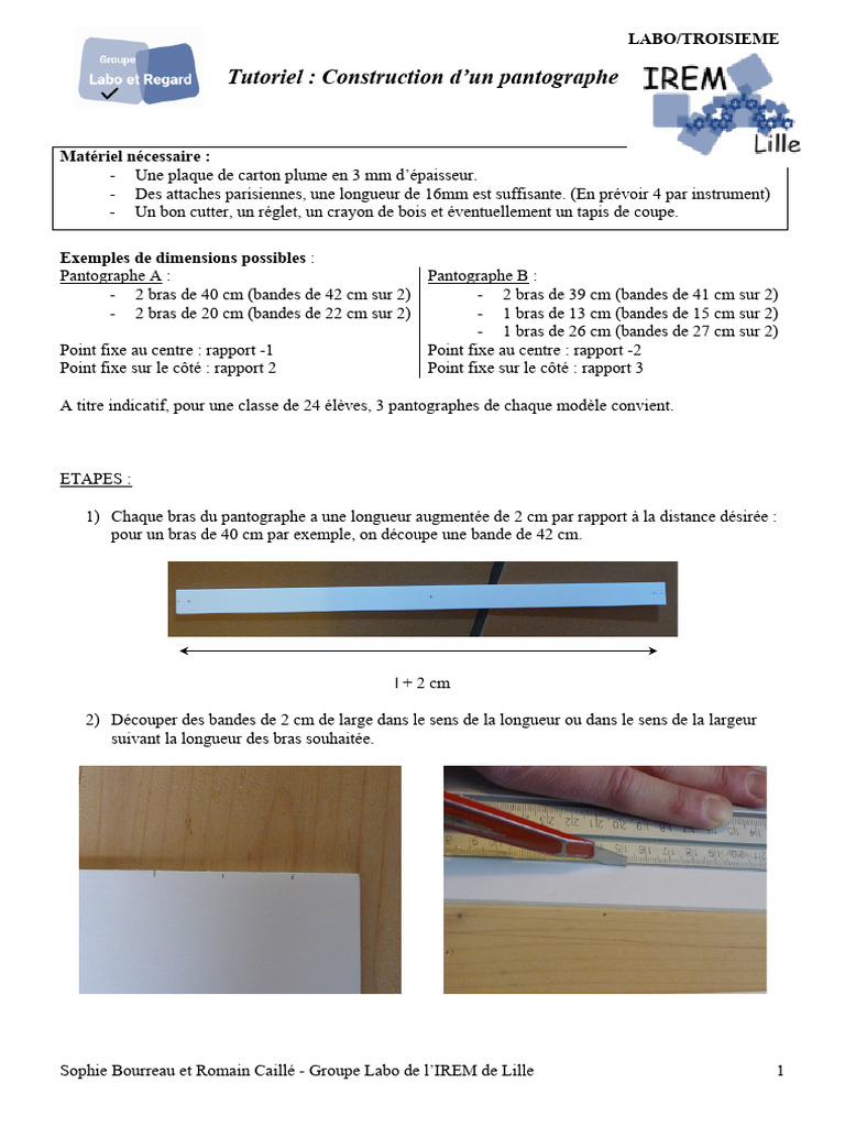 Tutoriel Pantographe Site | PDF