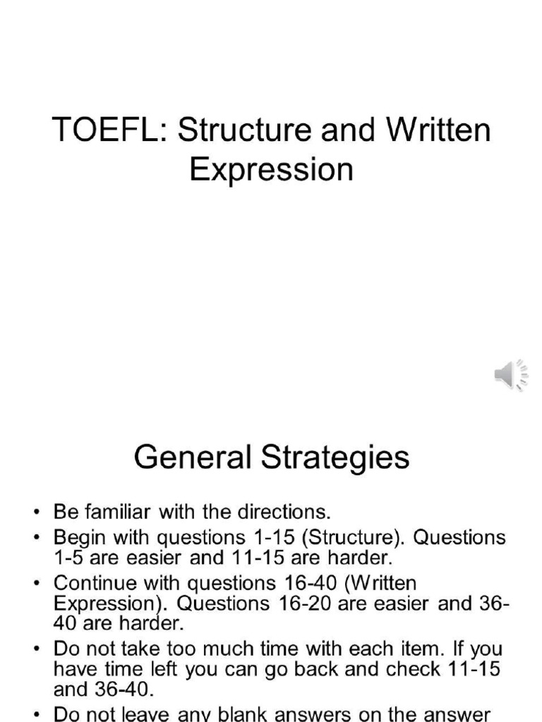 Structure and Written Expression | PDF