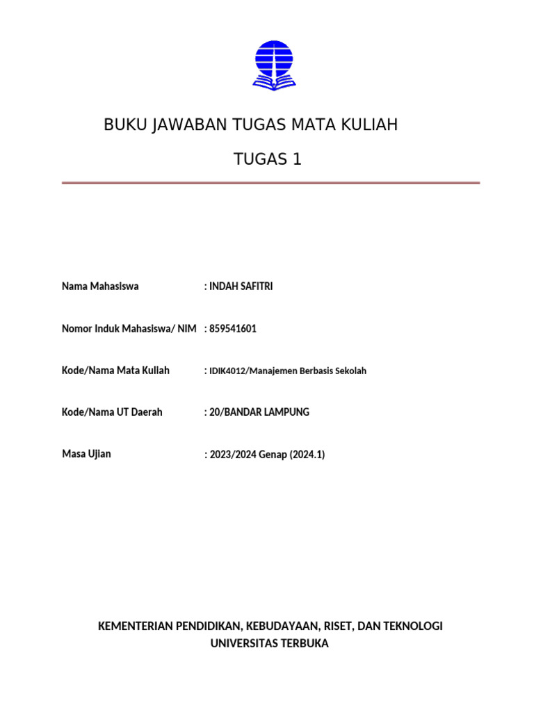 BJT 1 MBS Indah Safitri | PDF