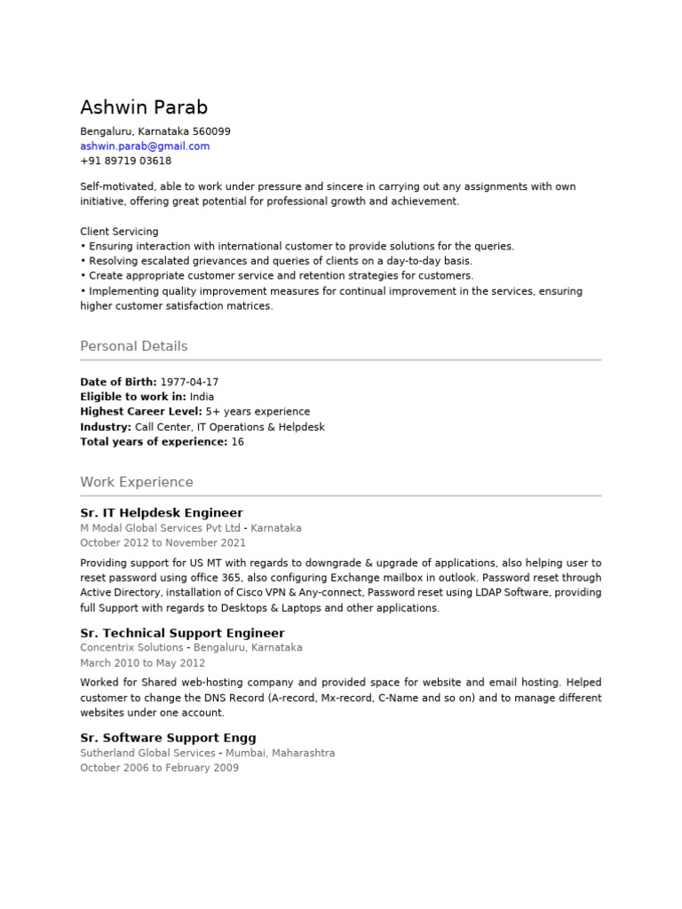 Ashwin Resume | PDF