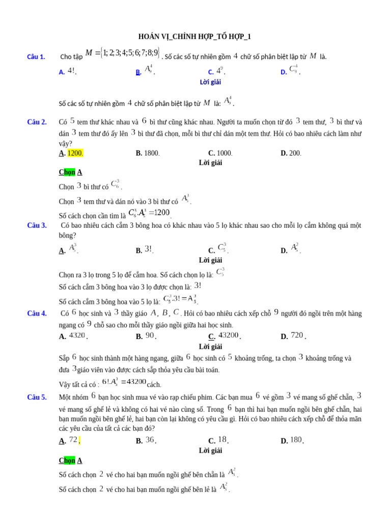 Tong Hop 1 Dact.1 | PDF