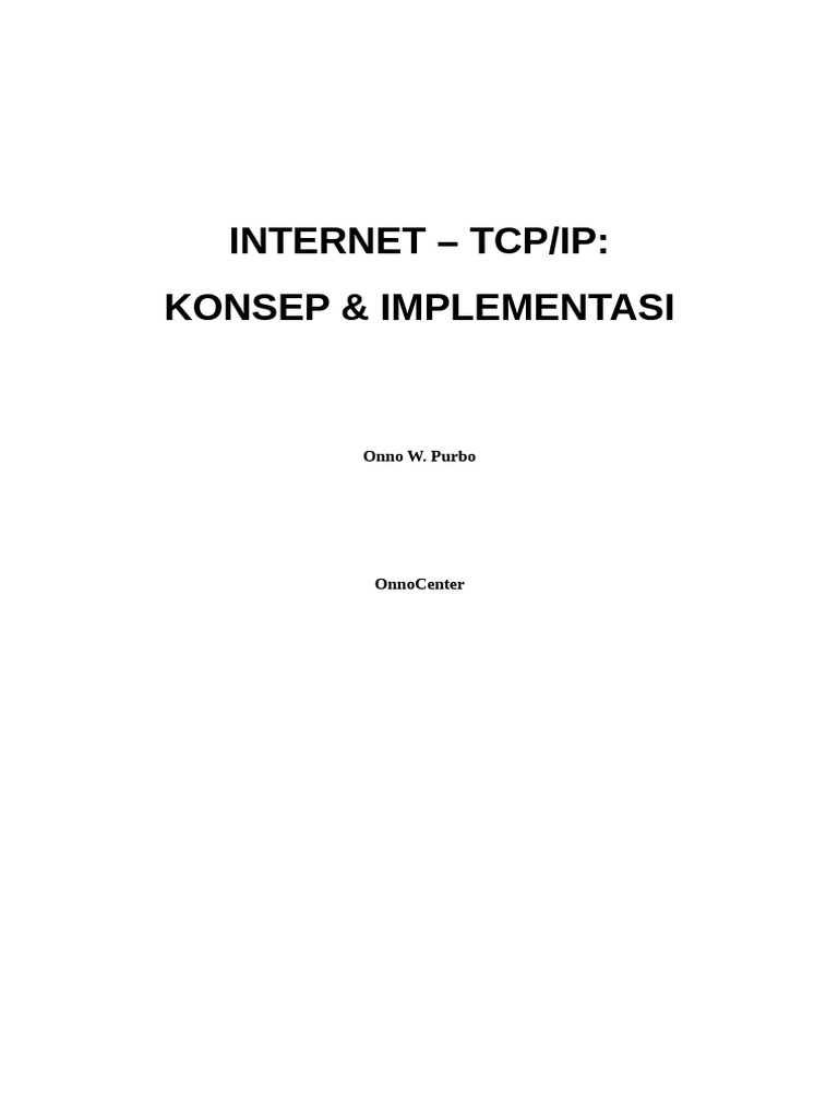Konsep TCP IP Dan Implementasi | PDF