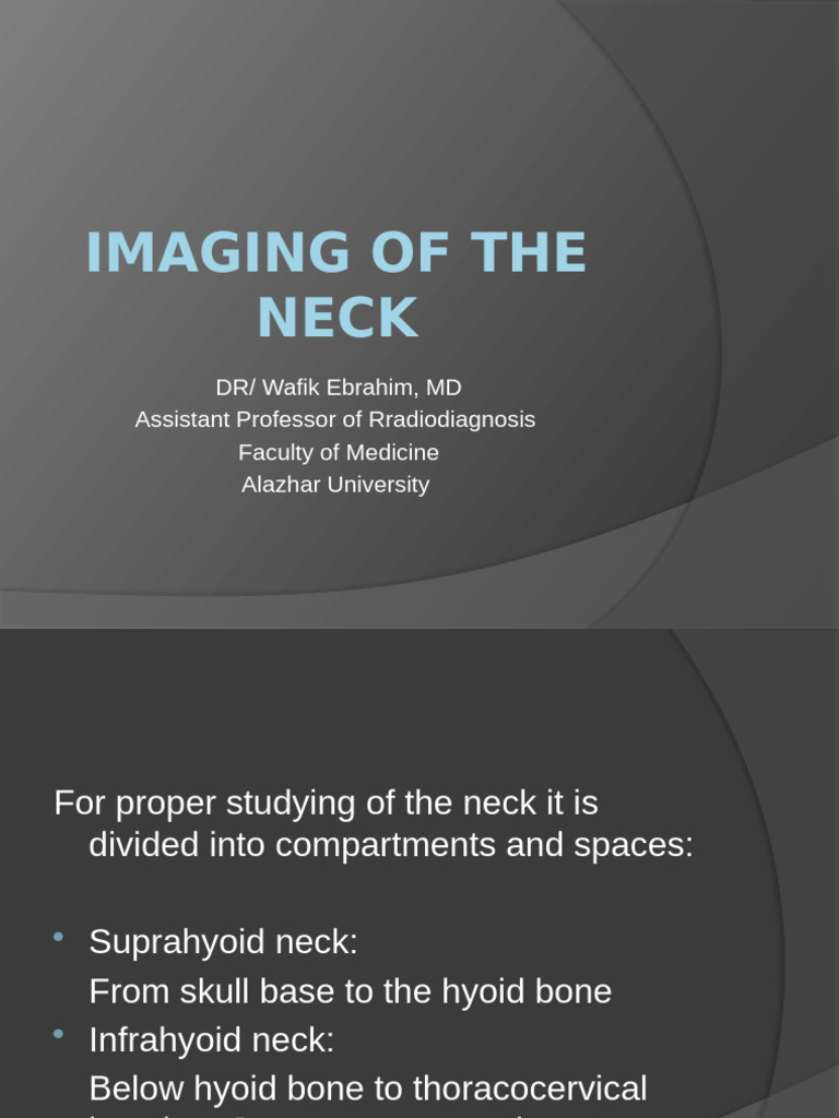Imaging of The Neck Part I 160219204814 | PDF