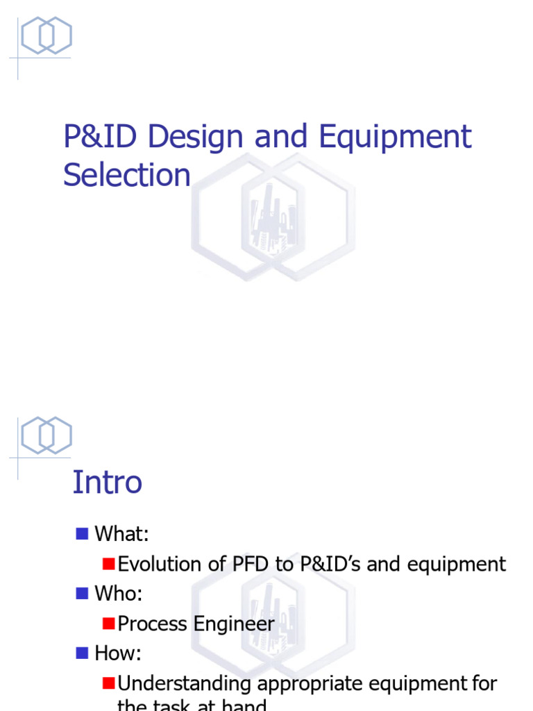 P&ID Design and Equipment Selection | PDF