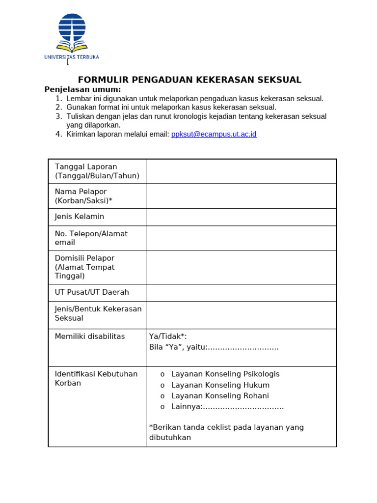 Form Laporan | PDF