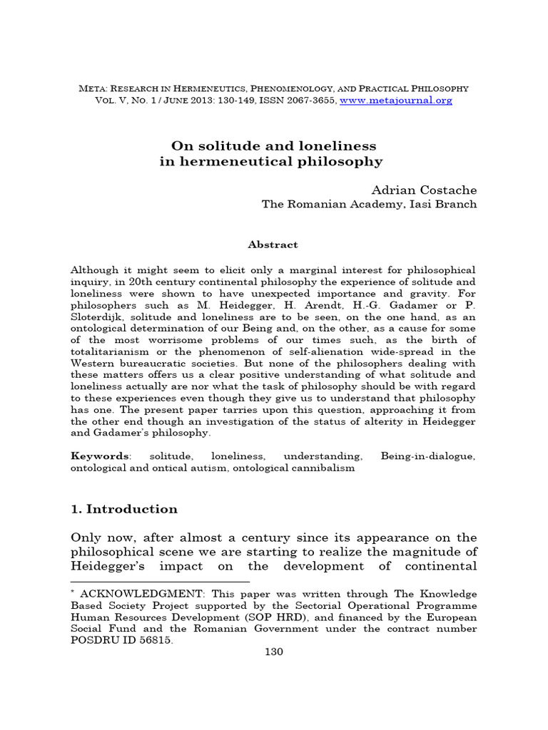 Costache Solitude | PDF