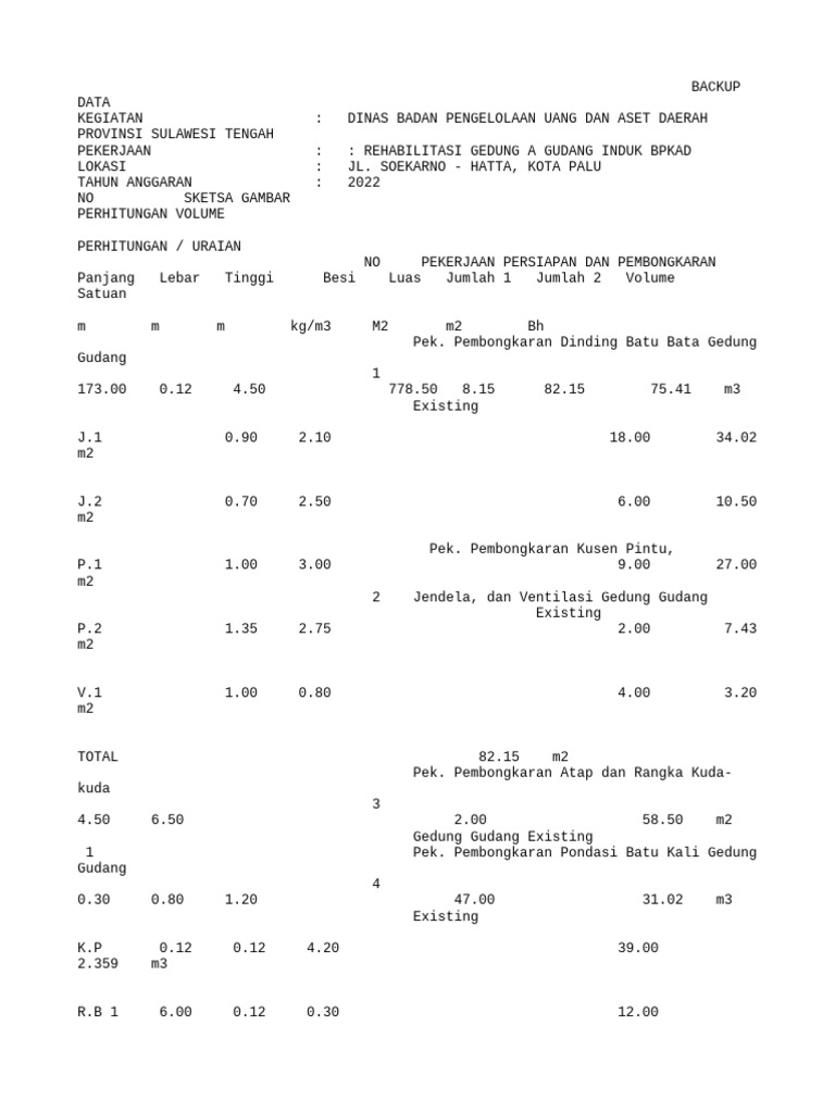 1 Backup Data Gudang A | PDF