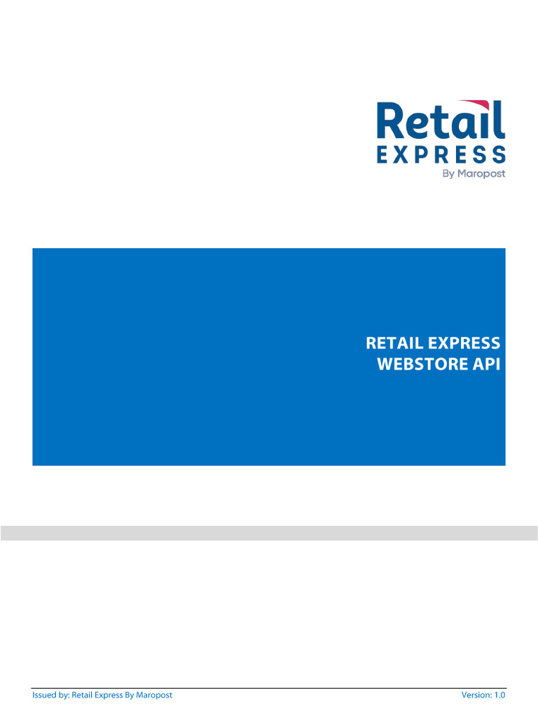Retail Express - V2 Web Store API | PDF