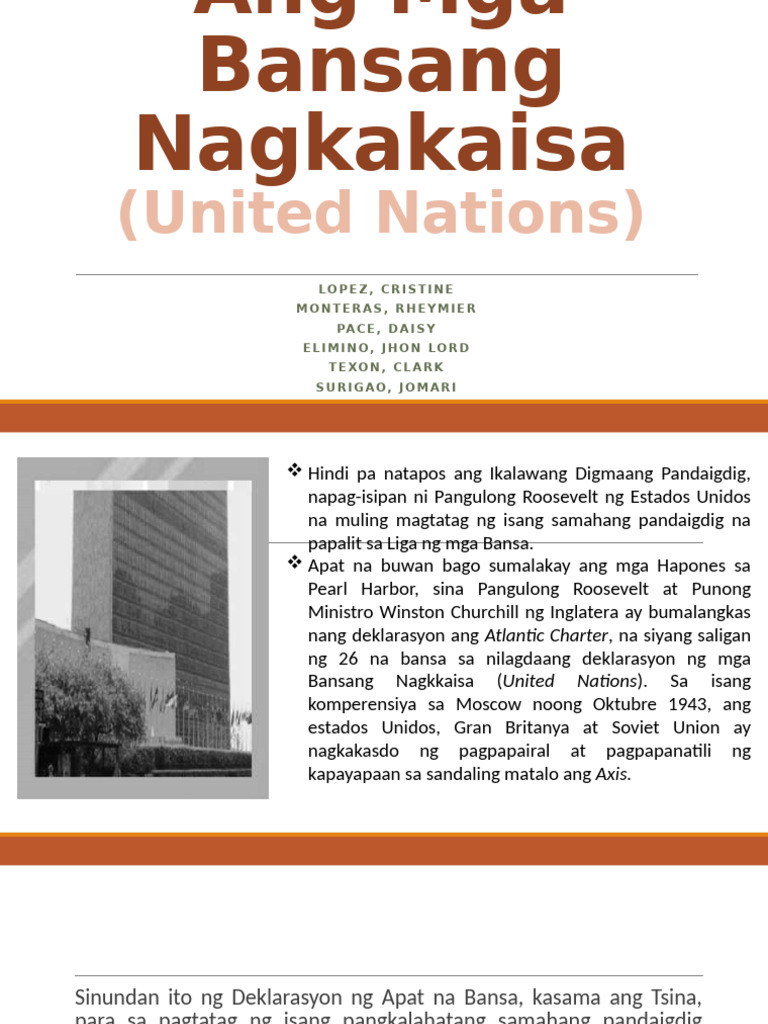 Ang Mga Bansang Nagkakaisa | PDF