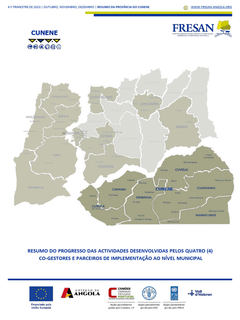 Cunene - Resumos Por Municipios - T4 23 | PDF