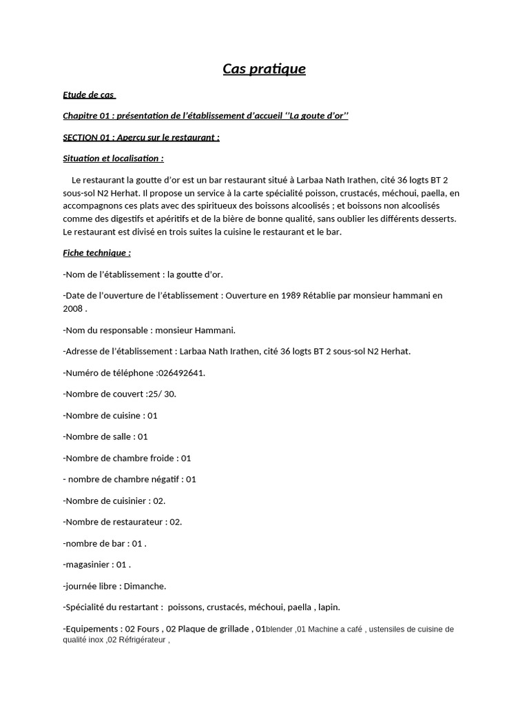 Cas Pratique | PDF