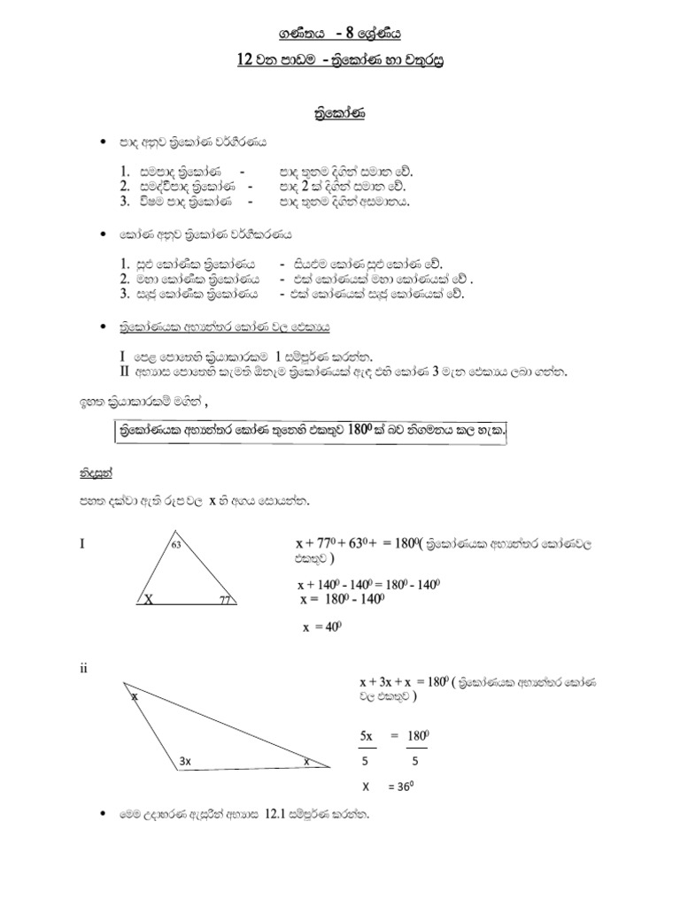 Maths Grade 8 S.M | PDF