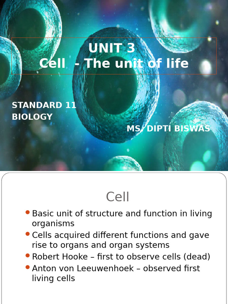 Cell - Unit of Life | PDF