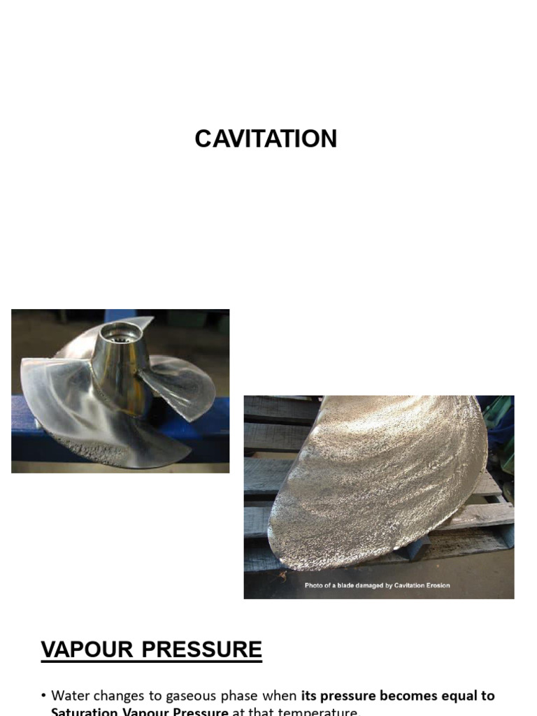 Lecture 10 - Cavitation - 15 Oct 20 | PDF
