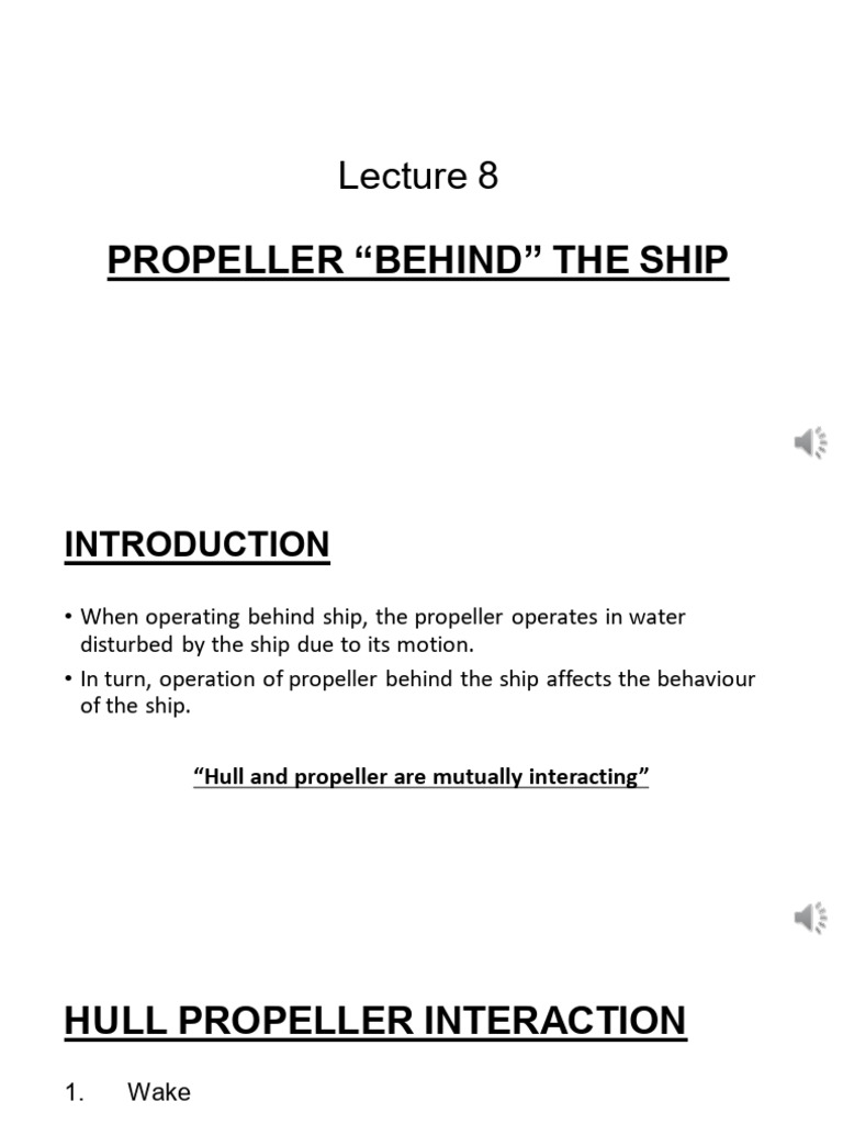 Lecture 8 - Behind Ship Condition - 15 Oct 20 | PDF