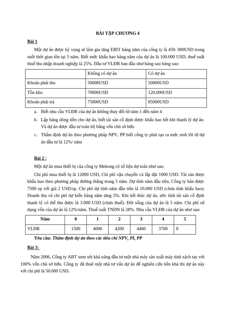 Bai Tap Chuong 4 | PDF