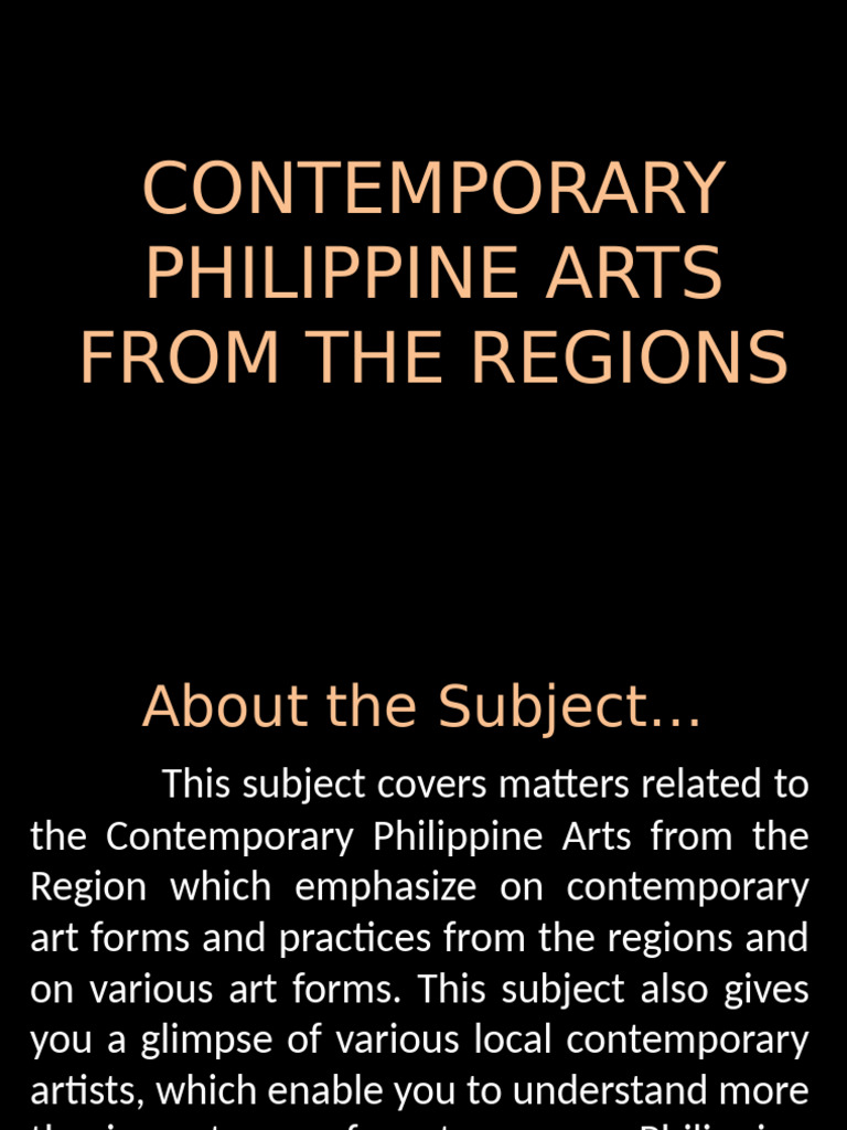 Contemporary Arts | PDF